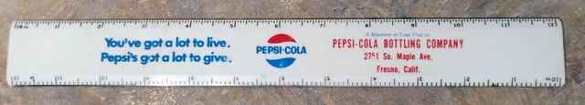 1960S-70S PEPSI-COLA BOTTLING Plant RULER...Fresno, California....COOL ...