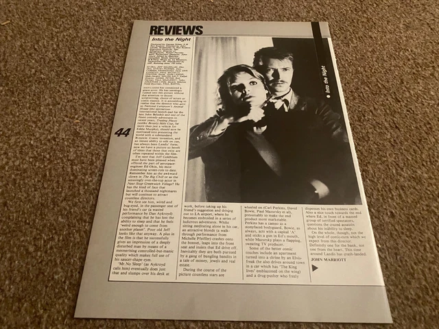 (FLM18) MOVIE REVIEW "Into The Night" Jeff Goldblum. Stacey Pickren £2. ...