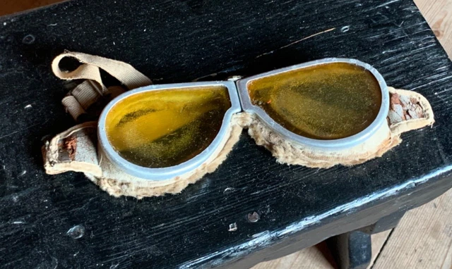 WW2 ORIGINAL EARLY British Army MT Goggles - Yellow Lenses £28.00 ...