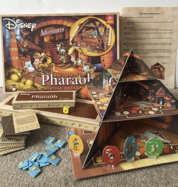 DISNEY MICKEY'S ADVENTURES Curse of the Pharaoh Spatial Board Game 3D ...
