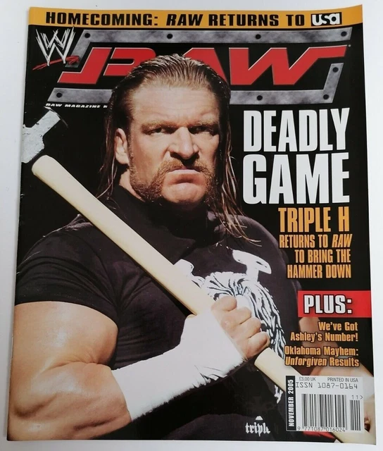 MAGAZINE - WWE WWF Raw Wrestling Magazine Nov 2005 Deadly Game Triple H Cover £8.00 - PicClick UK