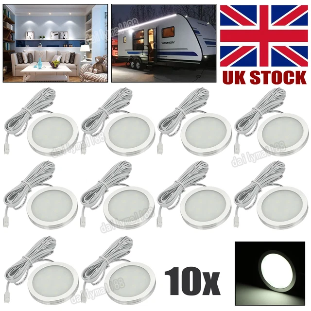 10X 12V LED Spot Light Ceiling Downlight Caravan/Camper/Boat/Motorhome ...