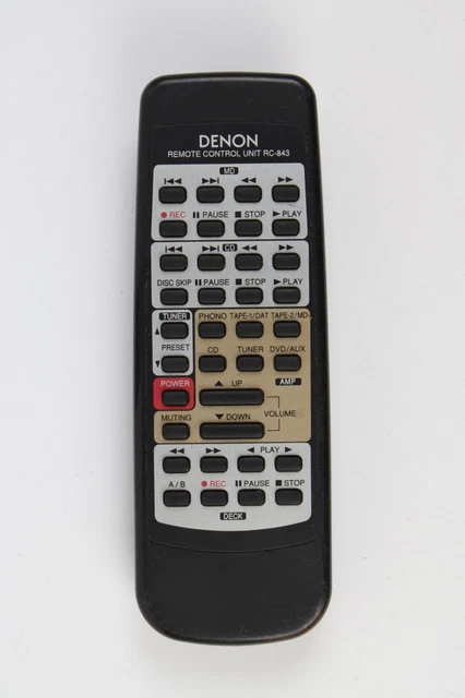 TELECOMANDO ORIGINALE DENON RC-843 Remote Control testato/testato ...