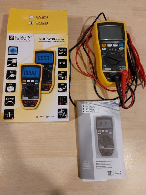 MULTIMÈTRE NUMÉRIQUE CHAUVIN Arnoux C.A. 5233 EUR 110,00 - PicClick FR