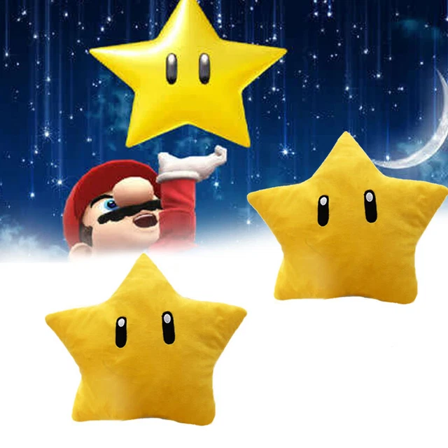 SUPER MARIO YELLOW Star Plush Toy 30cm Short Furry Figure £7.46 ...