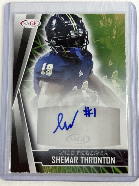 2022 SAGE LOW Series Auto Red Shemar Thronton #A-ST Rookie Auto Rc ...
