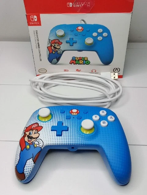 POWERA BLUE ENHANCED Super Mario Wired Controller Nintendo Switch Free ...