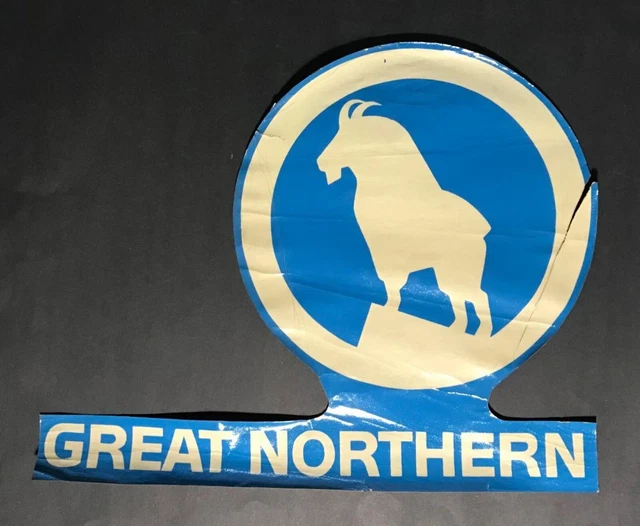 VINTAGE 1970S GREAT Northern Railway Railroad Decal Logo Reflective ...
