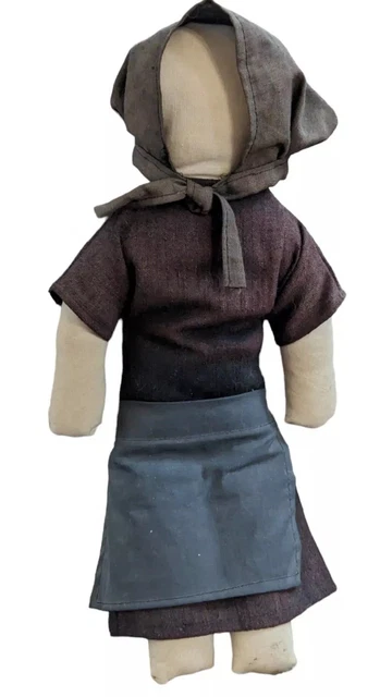 ANTIQUE AMISH RAG Doll Cloth Faceless Mennonite Woman 15” Folk Art ...