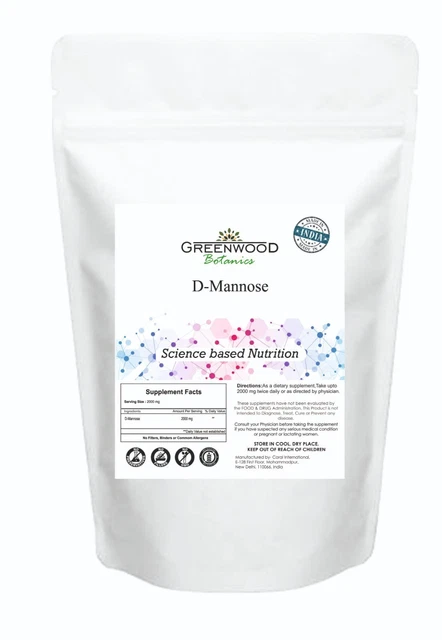 D MANNOSE POWDER Pure for UTI Healthy Urinary Tract High-potency Free ...