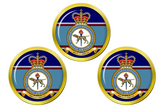 SCHOOL OF AEROSPACE Battle Management, RAF Golf Ball Markers £9.00 ...