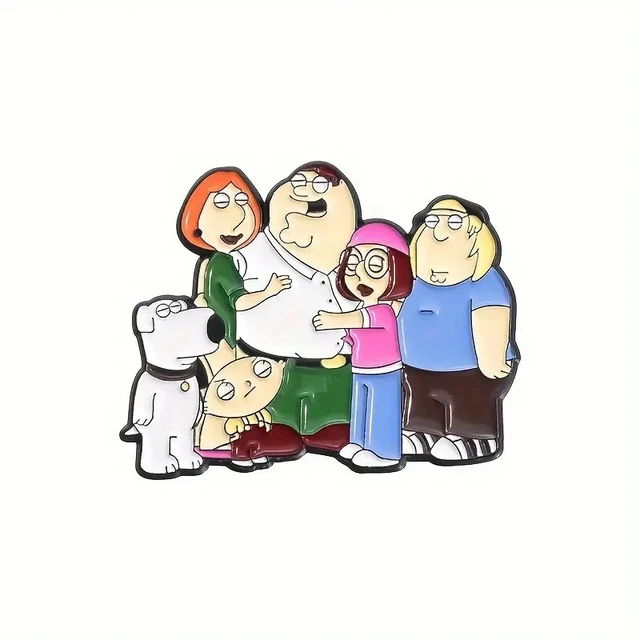 LARGE FAMILY GUY Metal Enamel Pin Badge Peter Lois Meg Stewie Brian ...