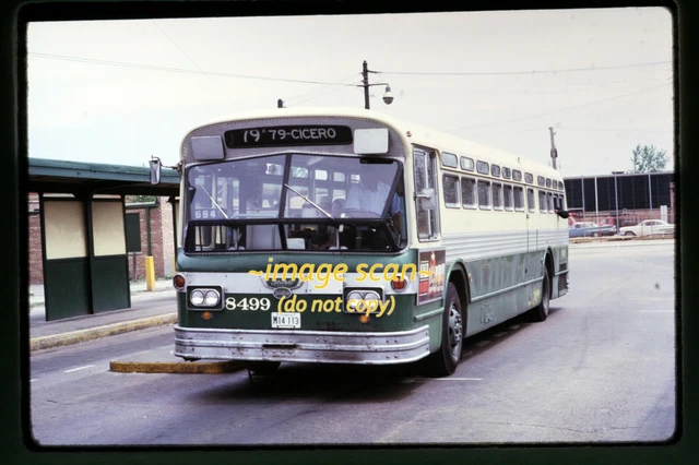 CTA CHICAGO TRANSIT Bus 8499 in 1965, Kodachrome Slide h17b $39.99 ...
