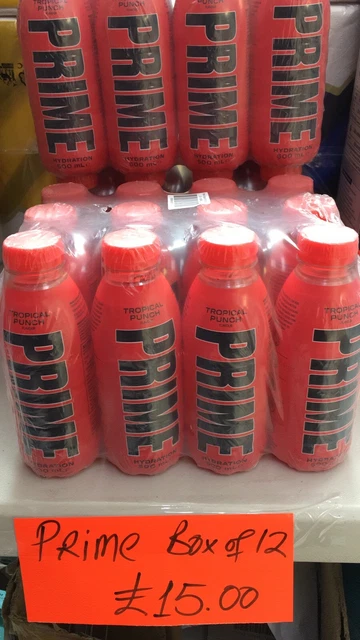 PRIME HYDRATION BY KSI & Logan Paul 12x500ml Full Case Tropical Punch ...