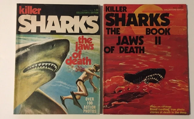 VINTAGE 1970'S KILLER Sharks: The Jaws of Death Books 1 and 2 Magazines ...