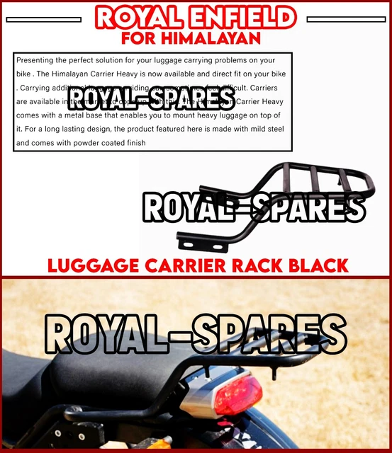 ROYAL ENFIELD &LUGGAGE CARRIER RACK BLACK" For Himalayan $65.99 ...