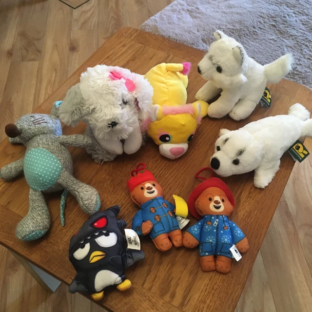 BUNDLE OF SMALL Soft Toys Paddington Yugioh 2 Ravensden, Mouse ...