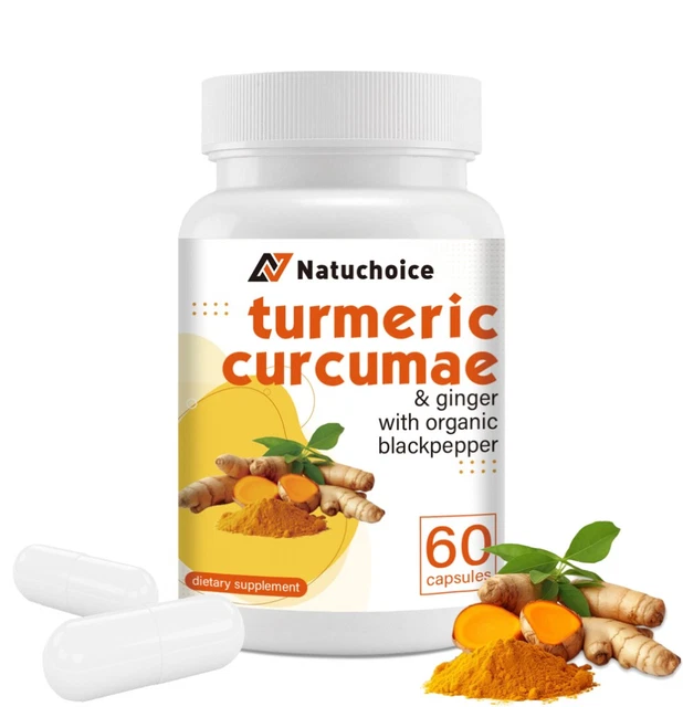 60 CAPSULES TURMERIC 95% Curcumin 712.5mg Herbal Extract w/BioPerine ...
