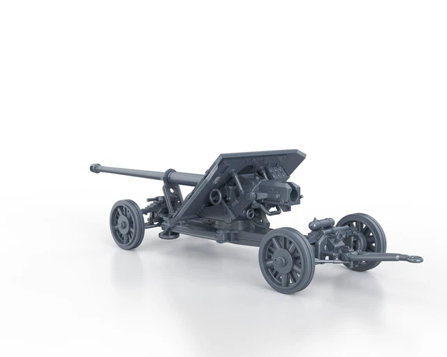WWII GERMAN - PAK 43 8,8cm GUN (TRANSPORT) - 1/56 1/72 1/87 1/100 3D ...