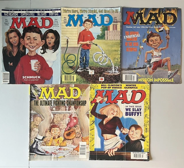 90S MAD MAGAZINE Lot of 5 1996-1998 | Olympics | UFC | Buffy the ...
