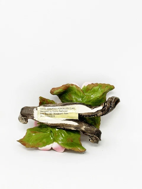 EMMA RADFELDER PORCELAIN Clay Flower Sculpture Pink Wild Rose Vintage ...