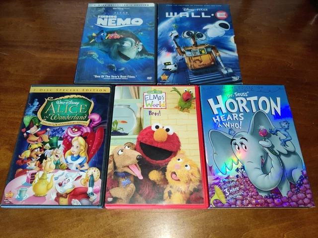 KIDS DVD LOT - Finding Nemo, Wall-E, Alice in Wonderland, Elmo's World ...