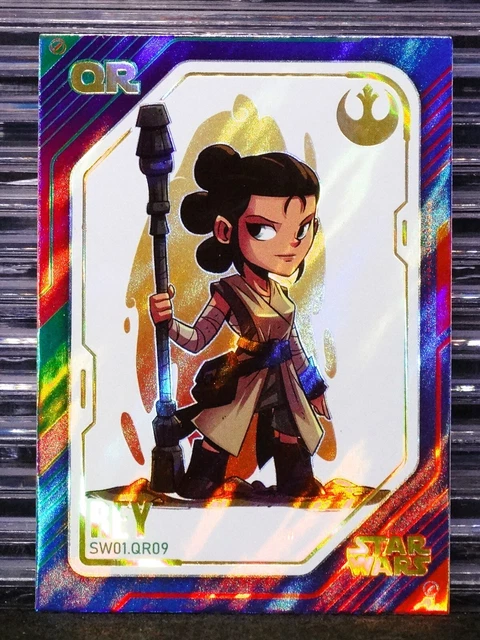 Rey Chibi 2023 Star Wars Prerelease Sw01 Qr09 55pt Holofoil Chase Card Eur 5363 Picclick Fr