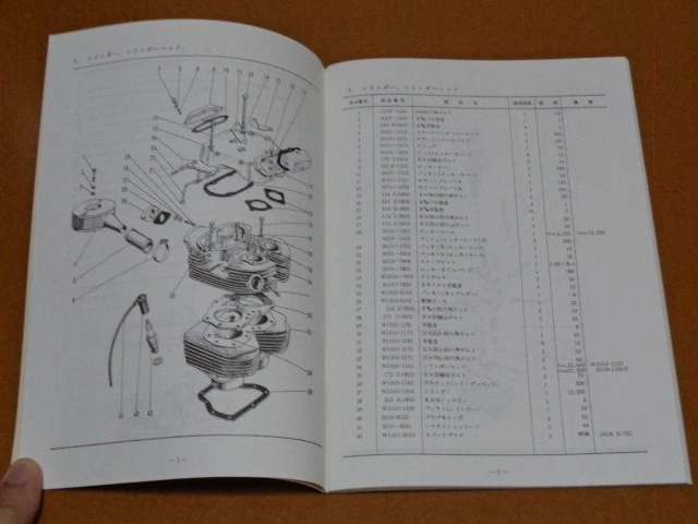 KAWASAKI W1 W1S W3 W650 W800 Vertical Twin Motorcycle Parts Catalog ...