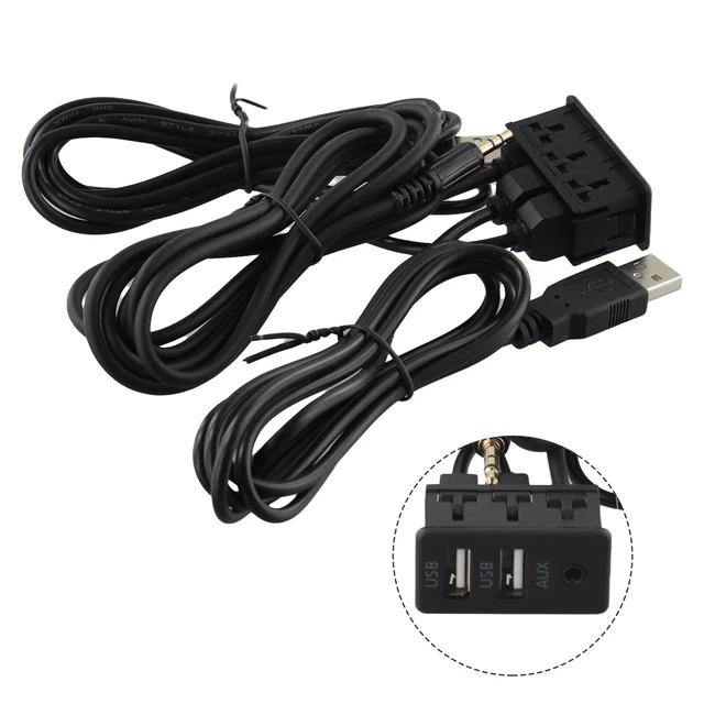 PANNEAU DE PORT USB double cable adaptateur USB avec port USB AUX EUR 19,52 - PicClick FR