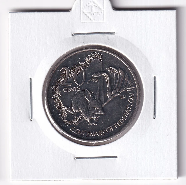 AUSTRALIAN: 2001 20 Cent Western Australia Federation A/Unc Coin ...
