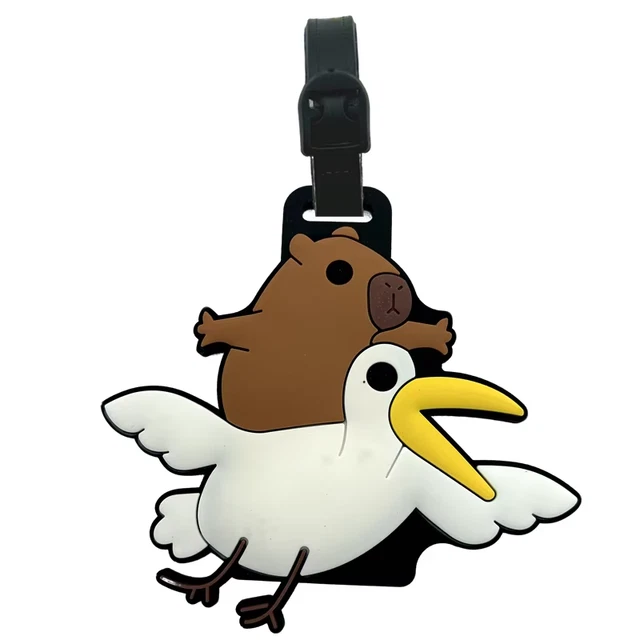 TRAVEL ACCESSORIES, LUGGAGE Tags, Cartoon Capybara, PVC Luggage, ID ...