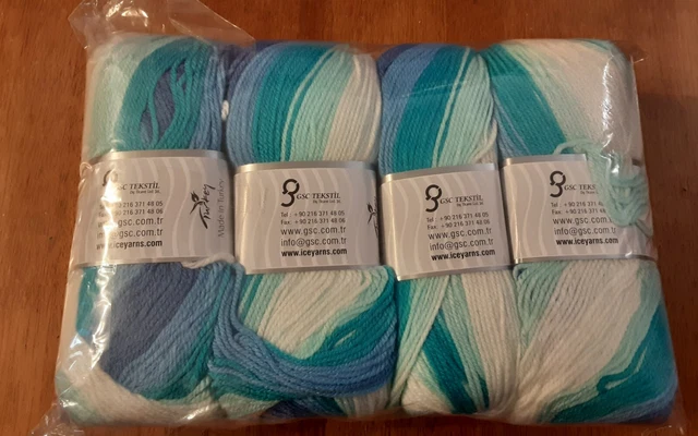 ICE YARNS BABY BATIK DK- BABY BLUE RAINBOW BRAND NEW SHADE!! 400gr(858 ...