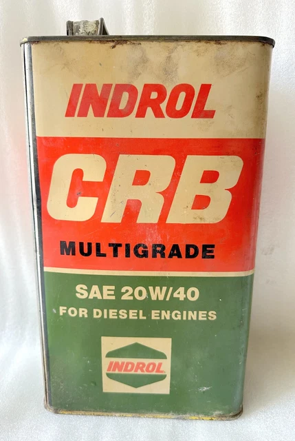 VINTAGE ANCIEN RARE Castrol Indrol Crb Multigrade Moteur Huile Ad Litho ...