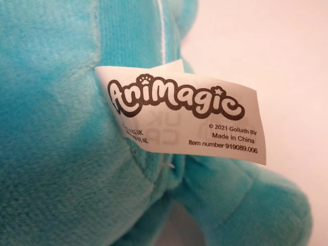 ANIMAGIC HEARTWARMERS DOG Blue Plush Soft Toy Stuffed Animal 11" Inch £ ...