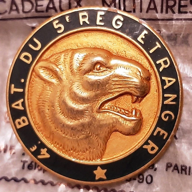 INSIGNE 5° REI 4° BAT. Indochine WWII LÉGION ÉTRANGÈRE Retirage Drago ...