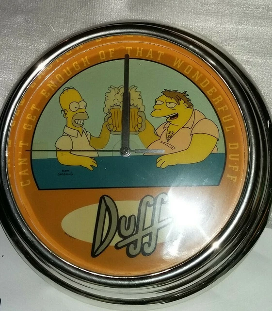 THE SIMPSONS HOMER & Barney Duff Beer wall clock flashing illuminated ...