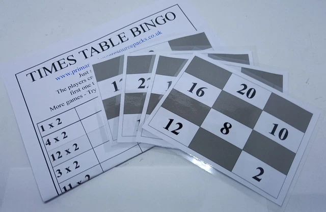 TIMES TABLES - Bingo game for Primary aged children - schools / home ...