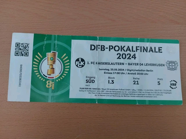 Collector S Ticket Dfb Cup Final 2024 Bayer Leverkusen 1 Fc