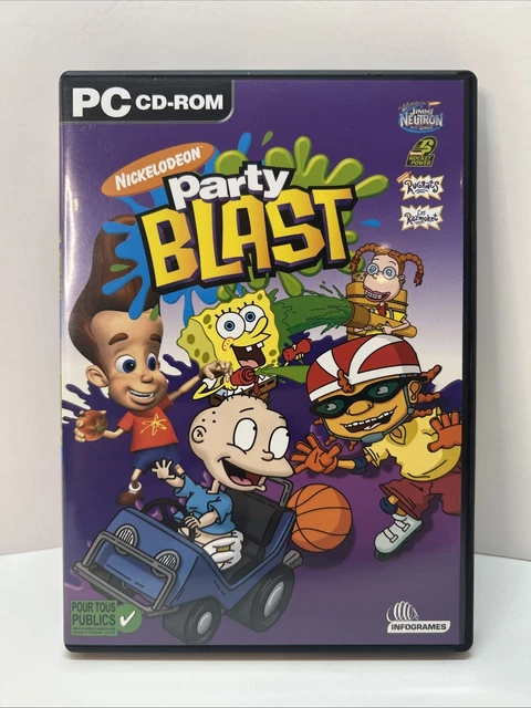 NICKELODEON PARTY BLAST PC CD-Rom Video Game Used + Manual Infogrames ...