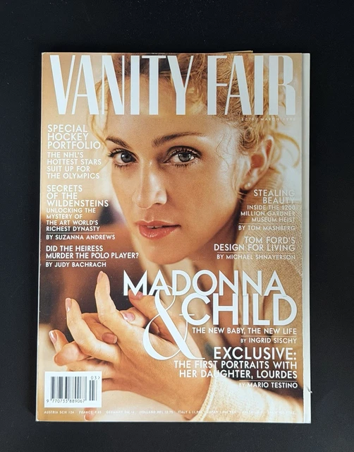 VANITY FAIR MAGAZINE March 1998 Madonna Cover Exclusive In Depth ...