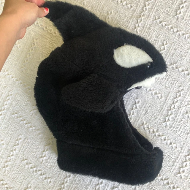 VINTAGE REALISTIC DESIGNS Orca / Killer Whale Plush Fleece Hat USA Size ...