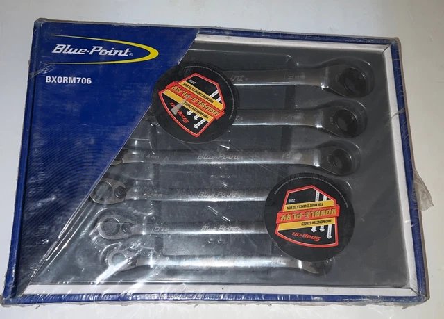 BLUE POINT BXORM706 6 Pc Metric Double Offset Ratcheting Box Wrench Set ...
