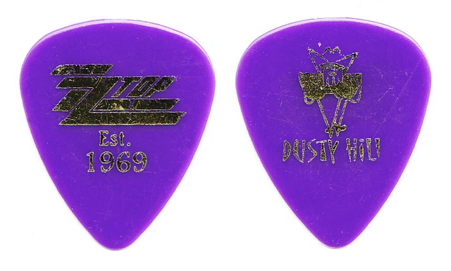 ZZ TOP DUSTY Hill Signature Purple Guitar Pick - 2017 Tonnage Tour EUR ...