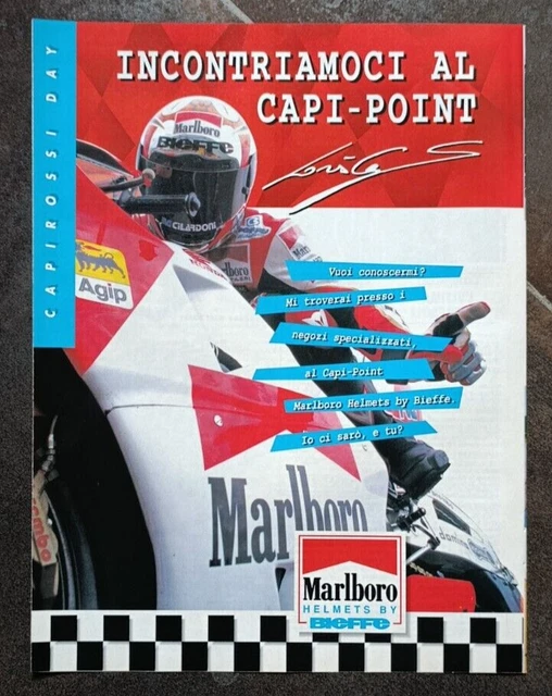 ADVERTISING PUBBLICITA' CAPIROSSI Day Marlboro Helmets By Bieffe EUR 6 ...