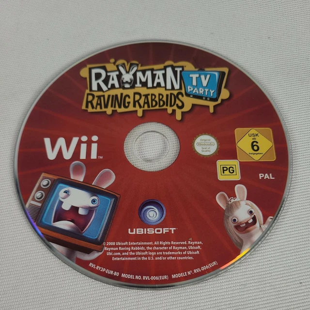 *DISC ONLY* RAYMAN Raving Rabbids TV Party Nintendo Wii Video Game PAL ...
