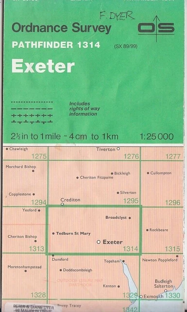 ORDNANCE SURVEY (OS) Map 1:25,000 Pathfinder Sheet ST 26/36 Weston ...