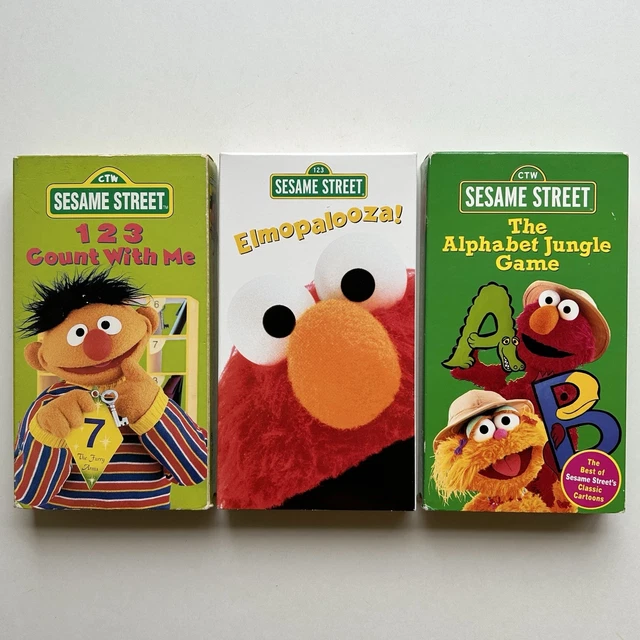 LOT OF 3 Vintage 1990s Sesame Street VHS Tapes Elmo Sony Wonder TESTED ...