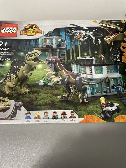 LEGO JURASSIC WORLD: Giganotosaurus & Therizinosaurus Attack (76949) £ ...