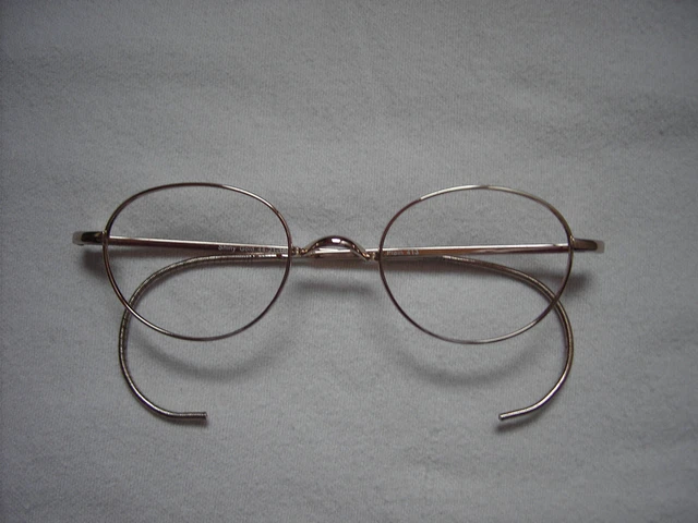 NICKELBRILLE GESPINSTBÜGELBRILLE REIT Vintage Retro W Sattel Steg ...