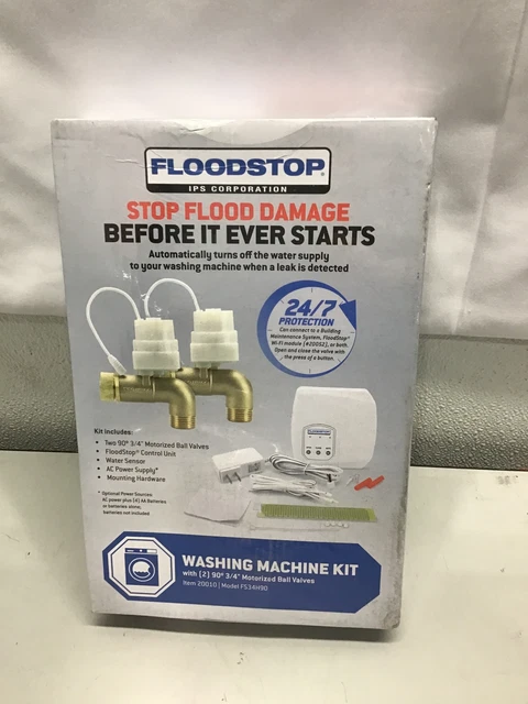 FLOODSTOP WASHING MACHINE Leak Detector Kit with AutoWater Shut-Off ...